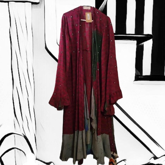 Kantha Bae | Tops | Kantha Bae Ooak Kimonos Made From The Silk Of A ...